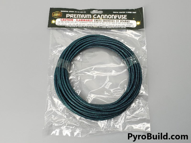 3mm Premium Waterproof Cannon Fuse (23-26 sec/ft) – PyroBuild.com